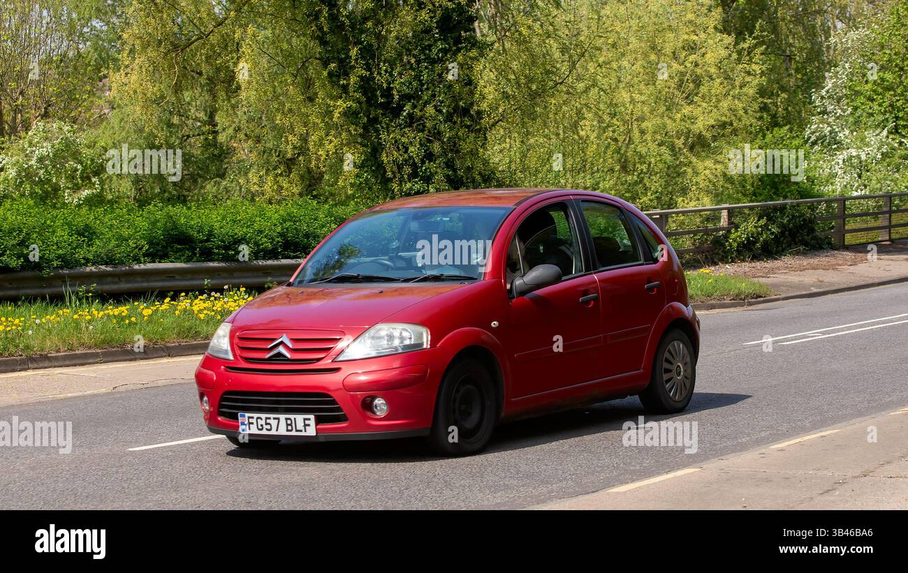 Milton Keynes,Bucks.,UK - April 27th 2025: 2007 red Citroen C3 car on ...