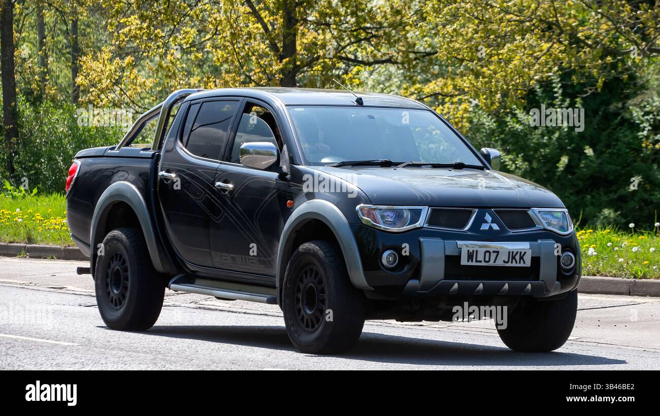 Milton Keynes,Bucks.,UK - April 27th 2025: 2007 Mitsubishi L200 double ...