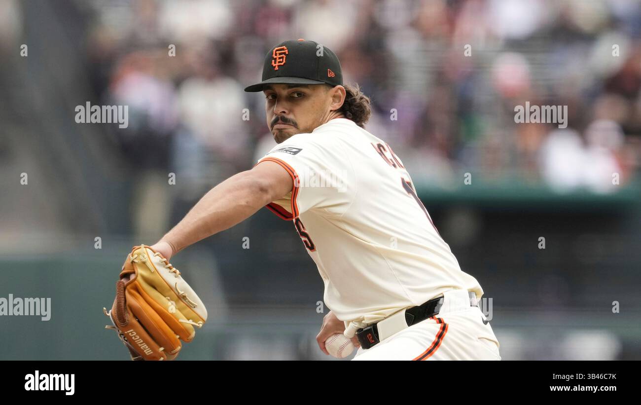 San Francisco Giants pitcher Jordan Hicks against the Texas Rangers ...