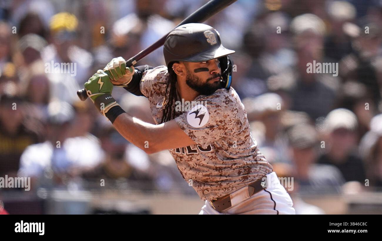 San Diego Padres' Fernando Tatis Jr. batting during the fifth inning of ...