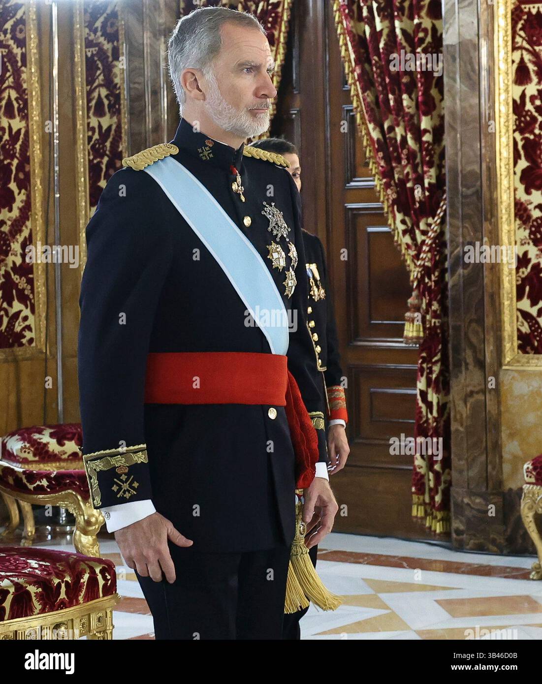 King Felipe VI during the ceremony of delivery of Letters of Credence ...