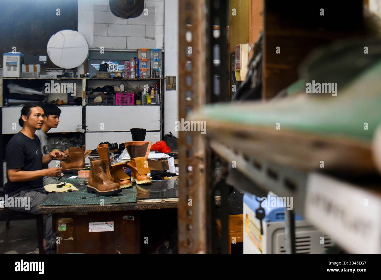 April 30, 2025, Bandung, West Java, Indonesia: Craftsmen complete the ...