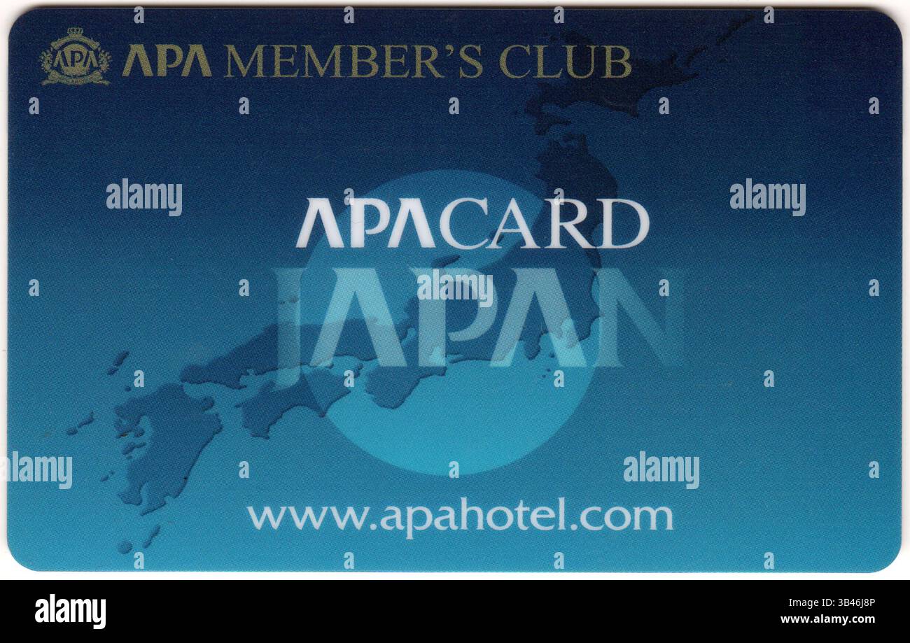 Blue APA Hotel APACARD Membership Card from Japan – APA Member’s Club ...
