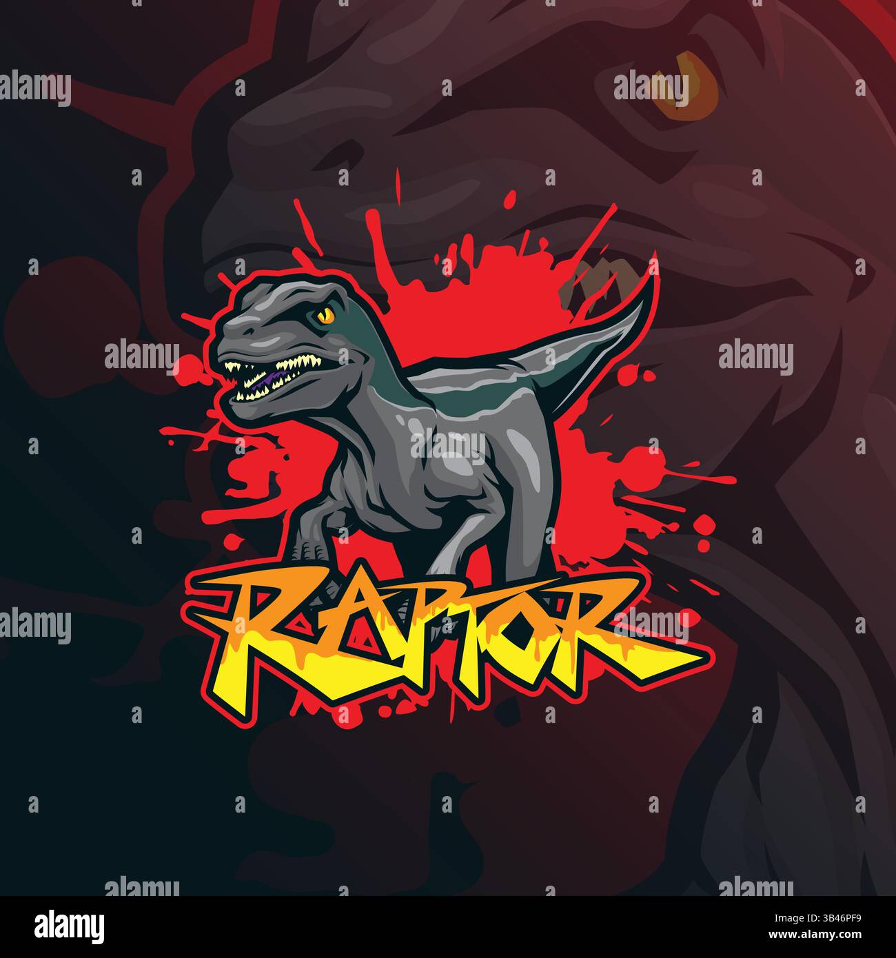 Raptor mascot logo design vector with modern illustration concept style ...