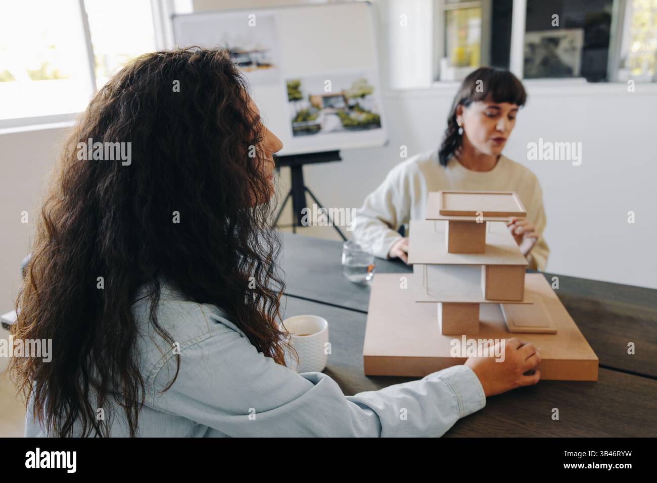 Team architects presenting model hi-res stock photography and images ...