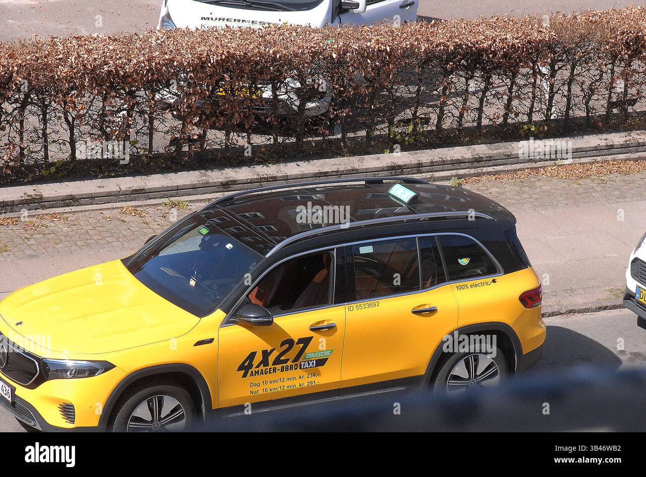 Kastrup/Copenhagen/ Denmark/30 APRIL 2025/Danish taxi and mercedes ...