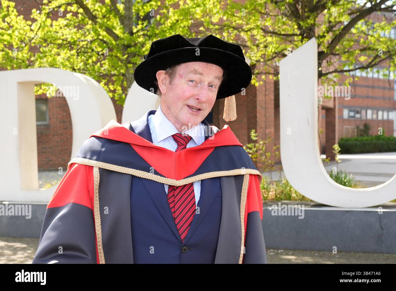 Former Taoiseach Enda Kenny arrives at Dublin City University (DCU ...