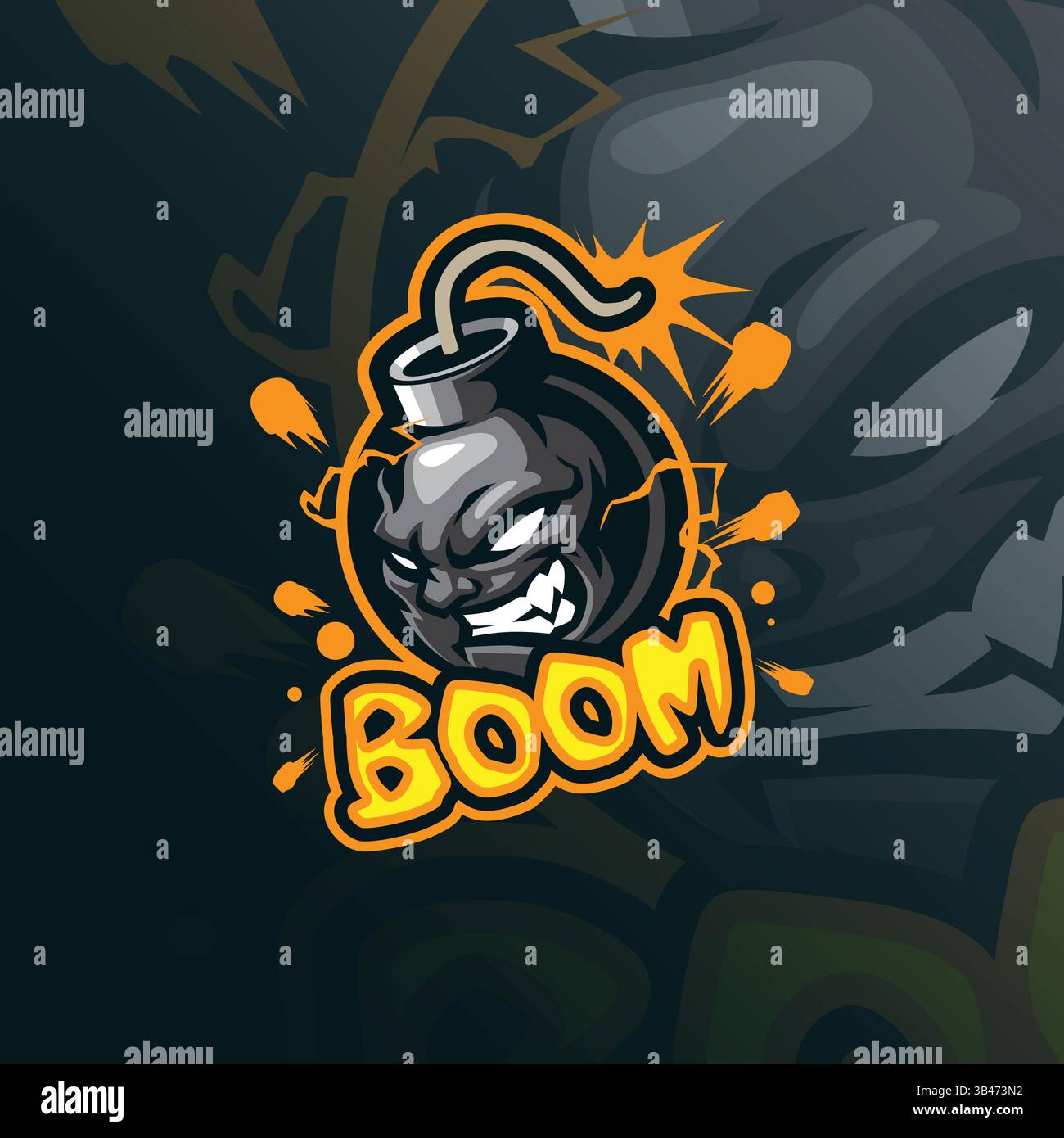 Boom mascot logo design vector with modern illustration concept style ...