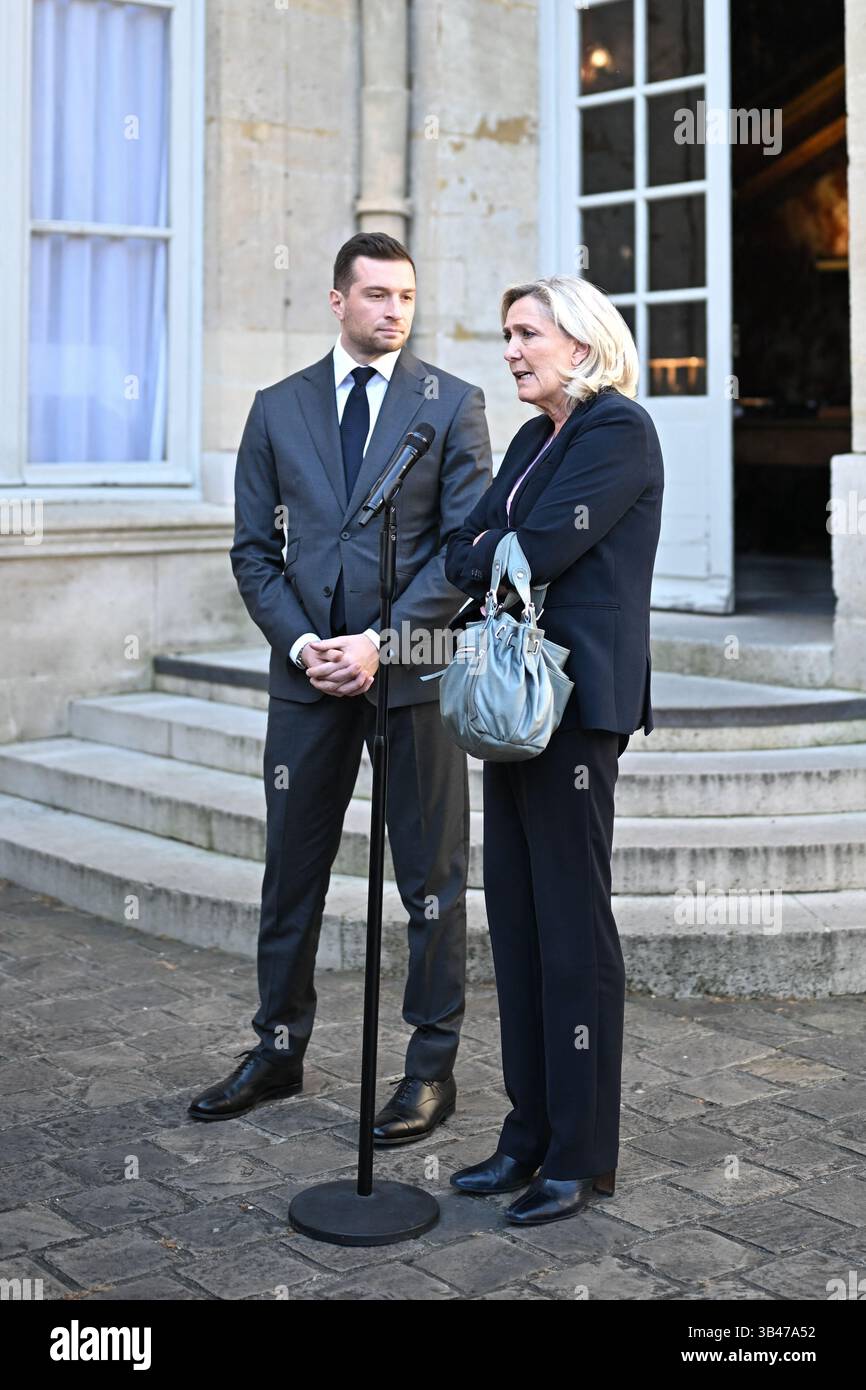 French far-right party Rassemblement National (RN) President and MEP ...