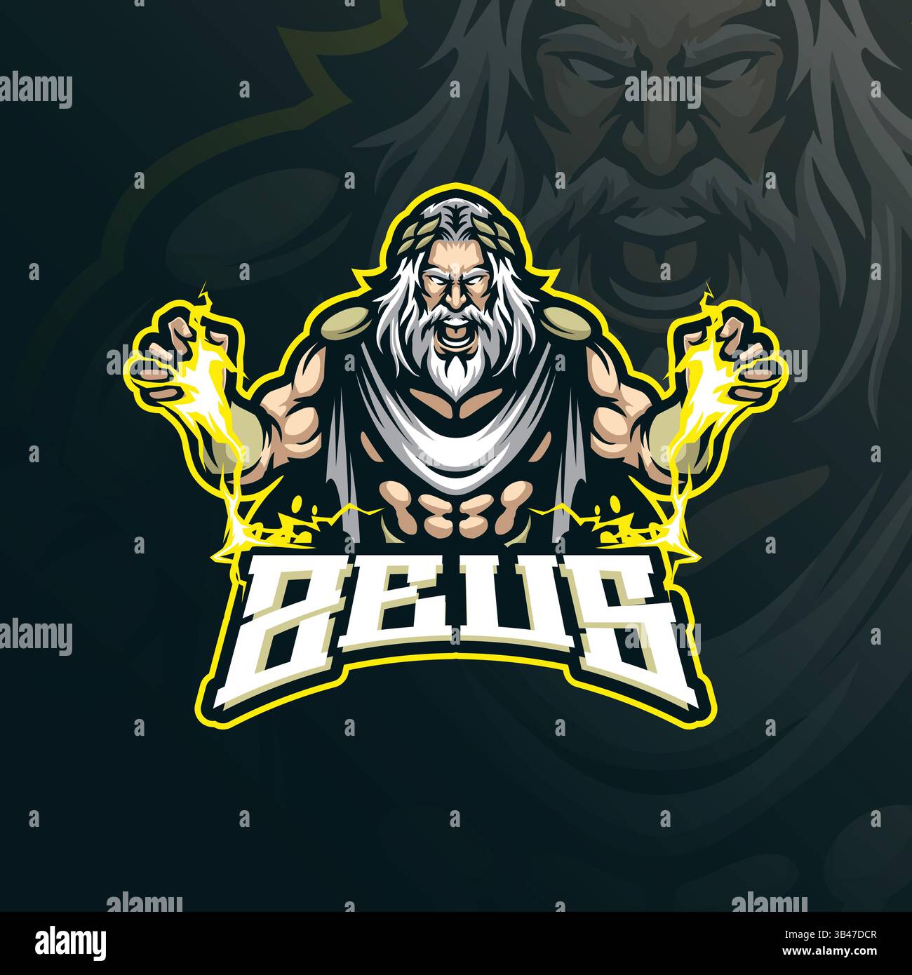 Zeus mascot logo design vector with modern illustration concept style ...