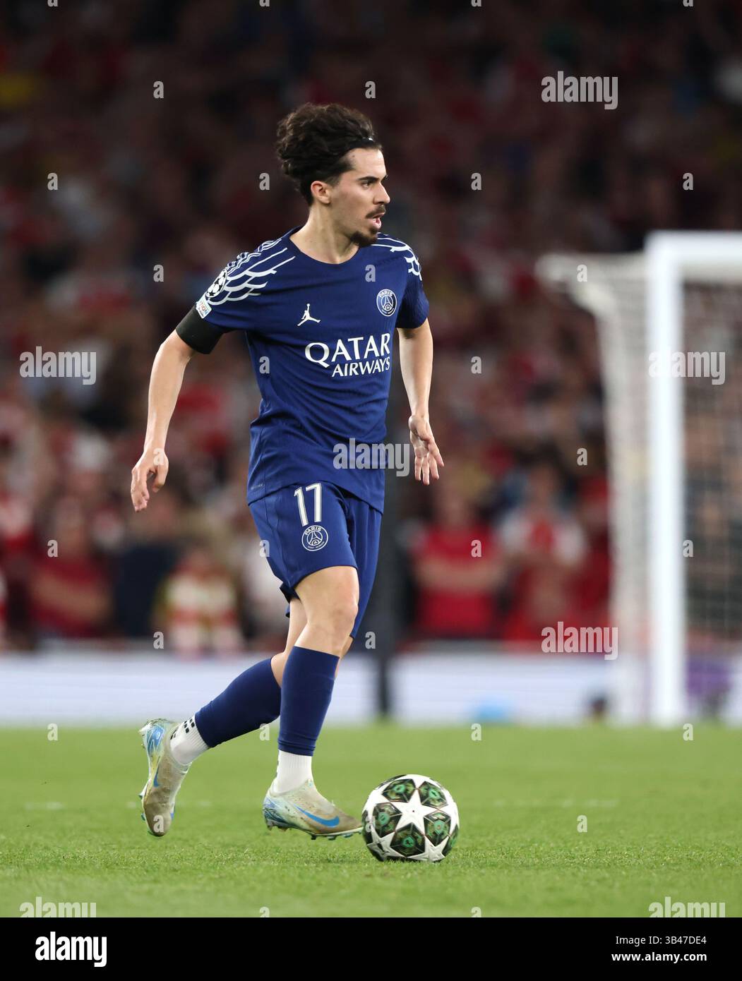 London, UK. 29th Apr, 2025. Vitinha (PSG) at the Arsenal v Paris Saint ...