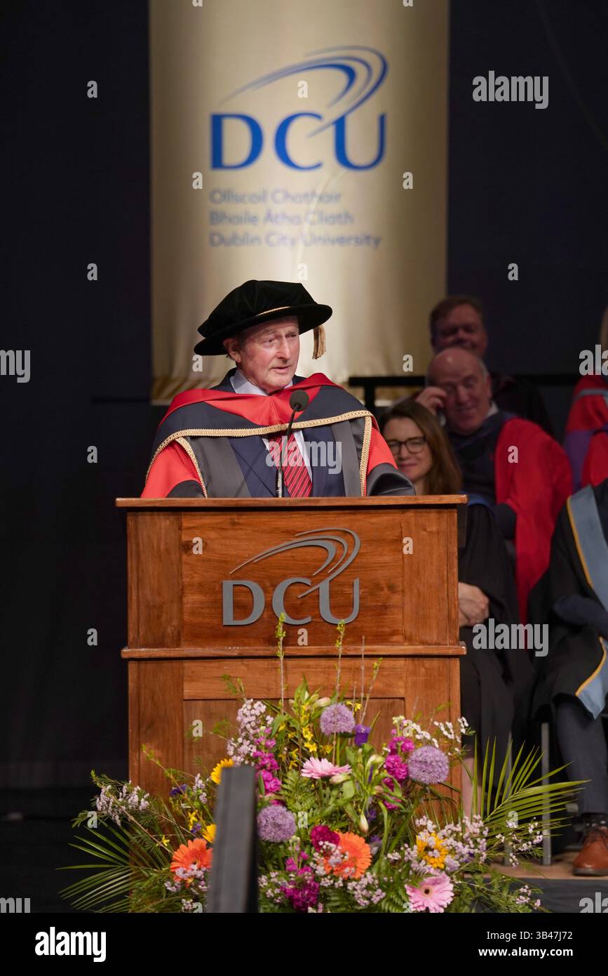 Former Taoiseach Enda Kenny speaks onstage at an awards ceremony at ...