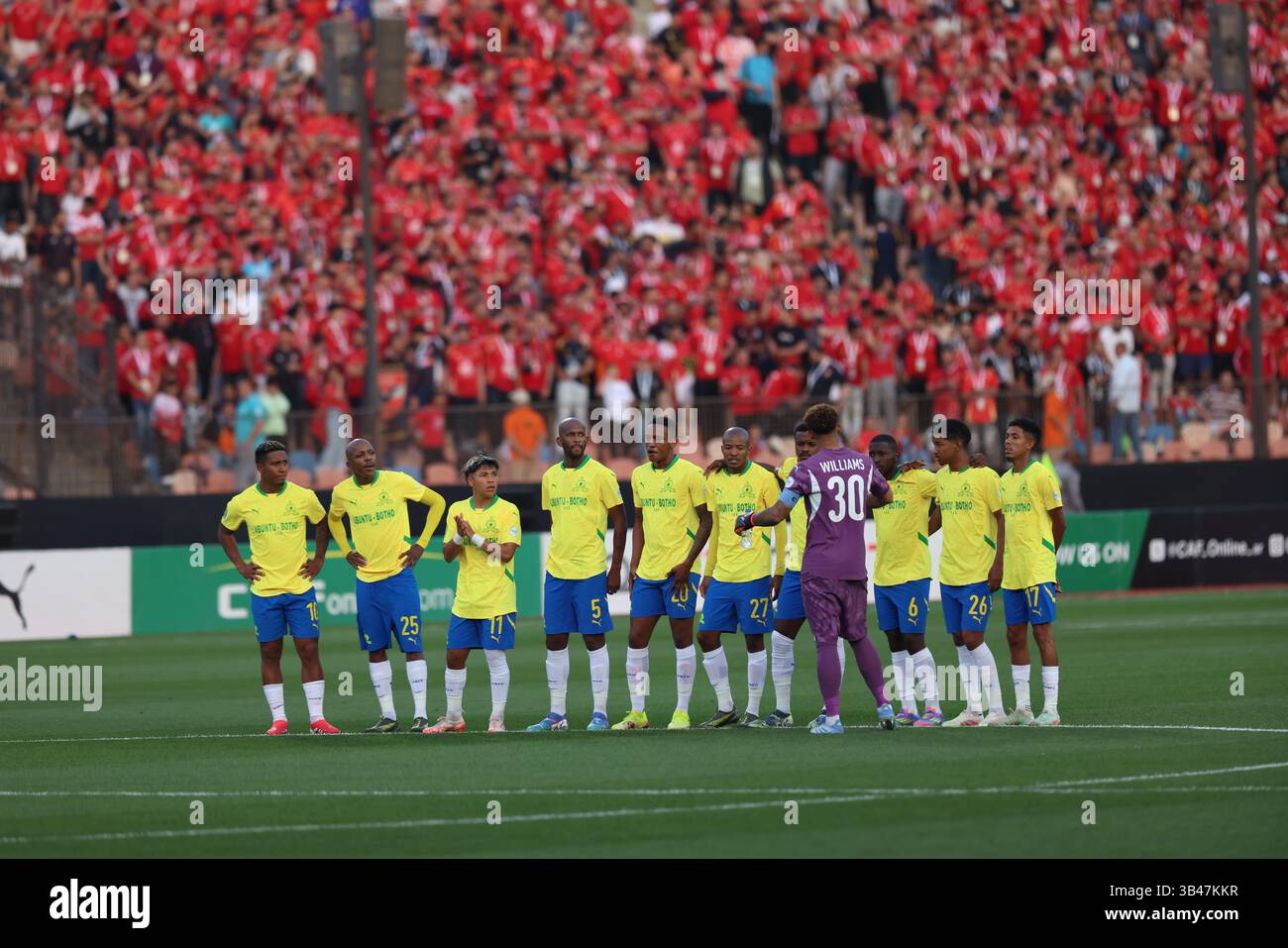 Egypt, CAIRO 25 April 2025: Team photo line up of Mamelodi Sundowns ...
