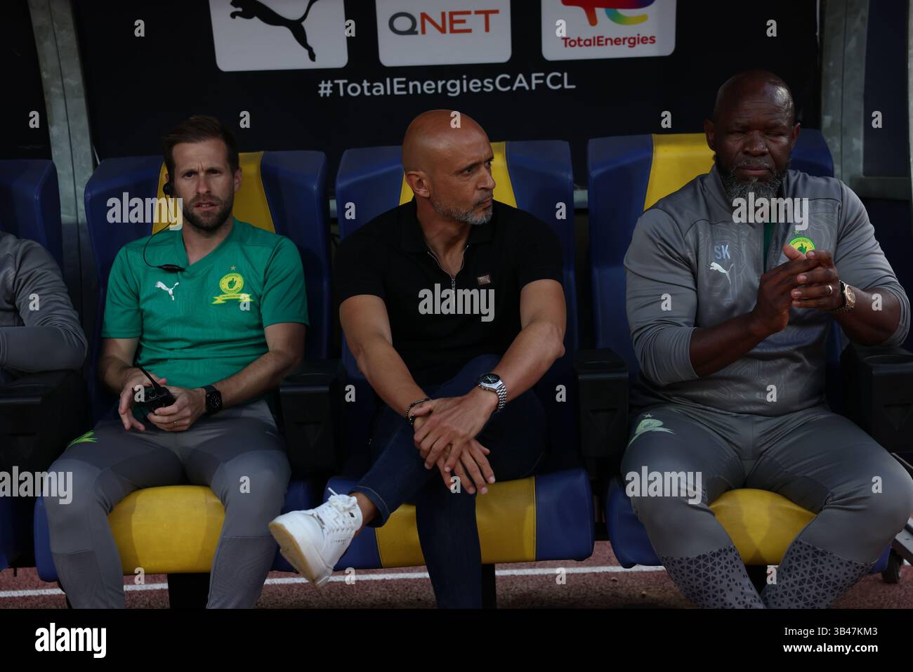 Egypt, CAIRO 25 April 2025: Head coach, Miguel Cardoso of Mamelodi Sundowns during the CAF ...