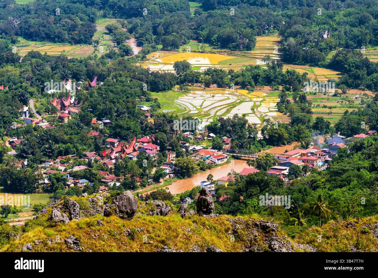 Elevated view villages around hi-res stock photography and images - Alamy