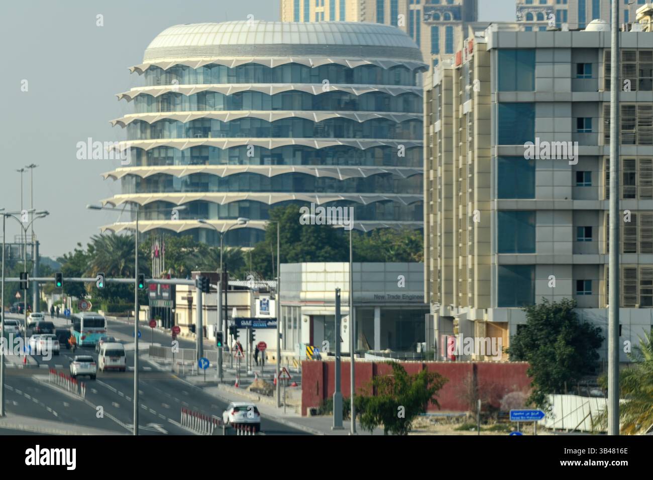 Burger Building Near Ramada Signal Doha Stock Photo - Alamy