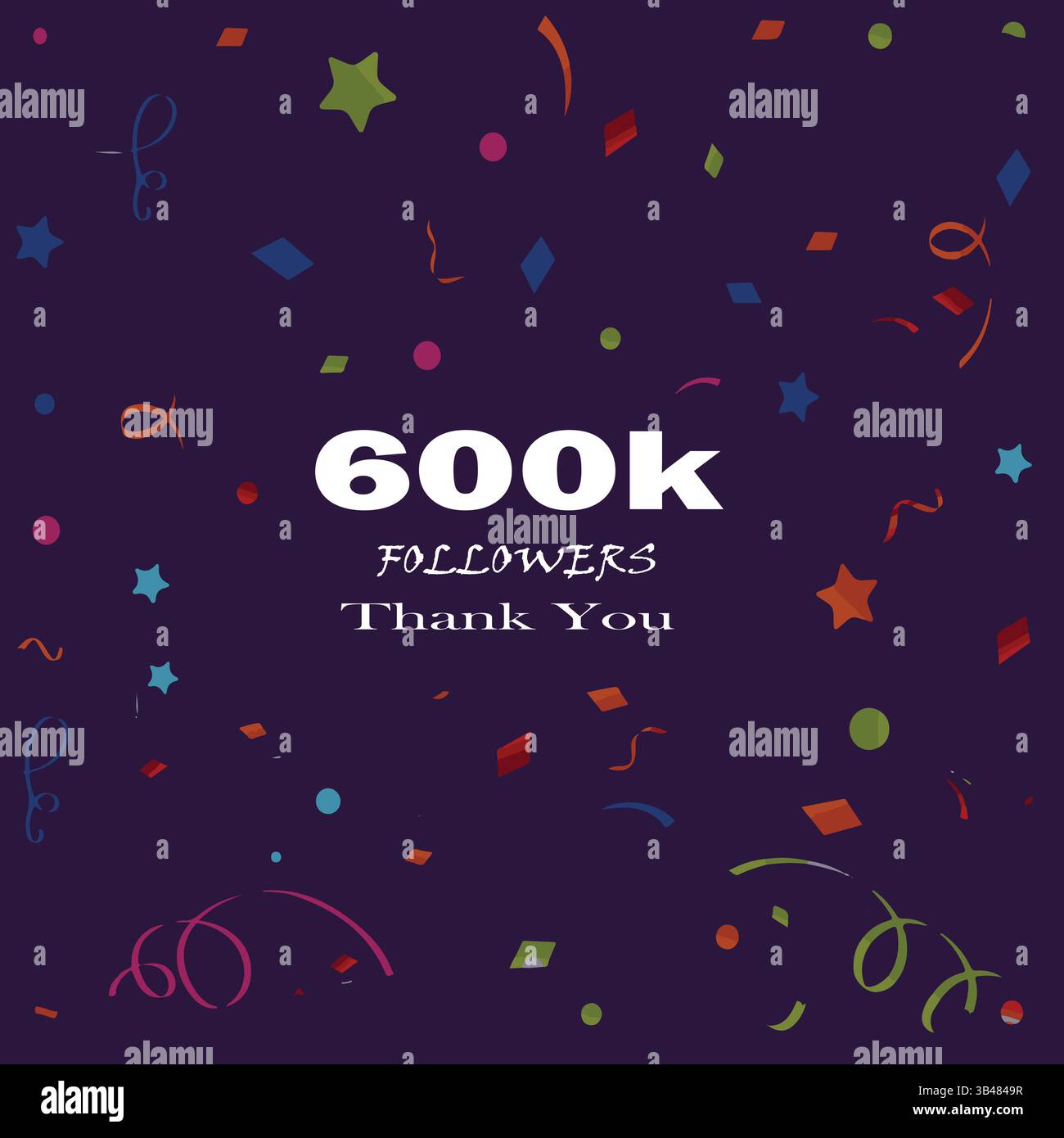 600k followers on social Stock Vector Images - Alamy