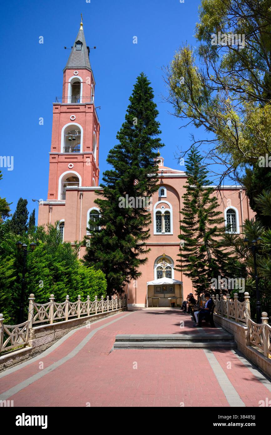 Easter celebrations in the courtyard at the Church of holy apostles ...