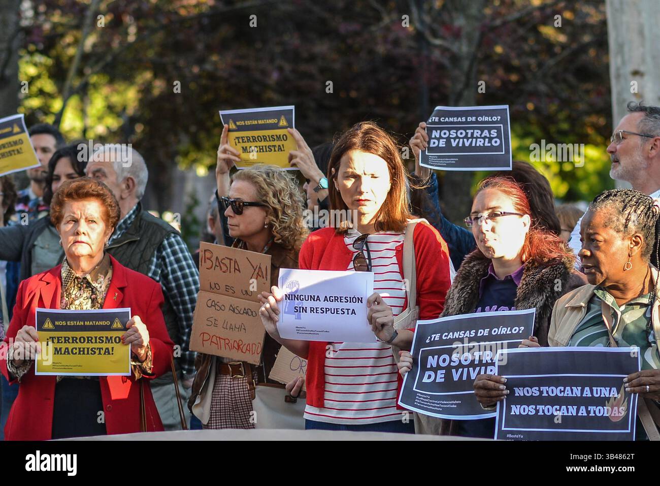 Logroño, La Rioja, Spain April 30, 2025. Hundreds of people gathered ...