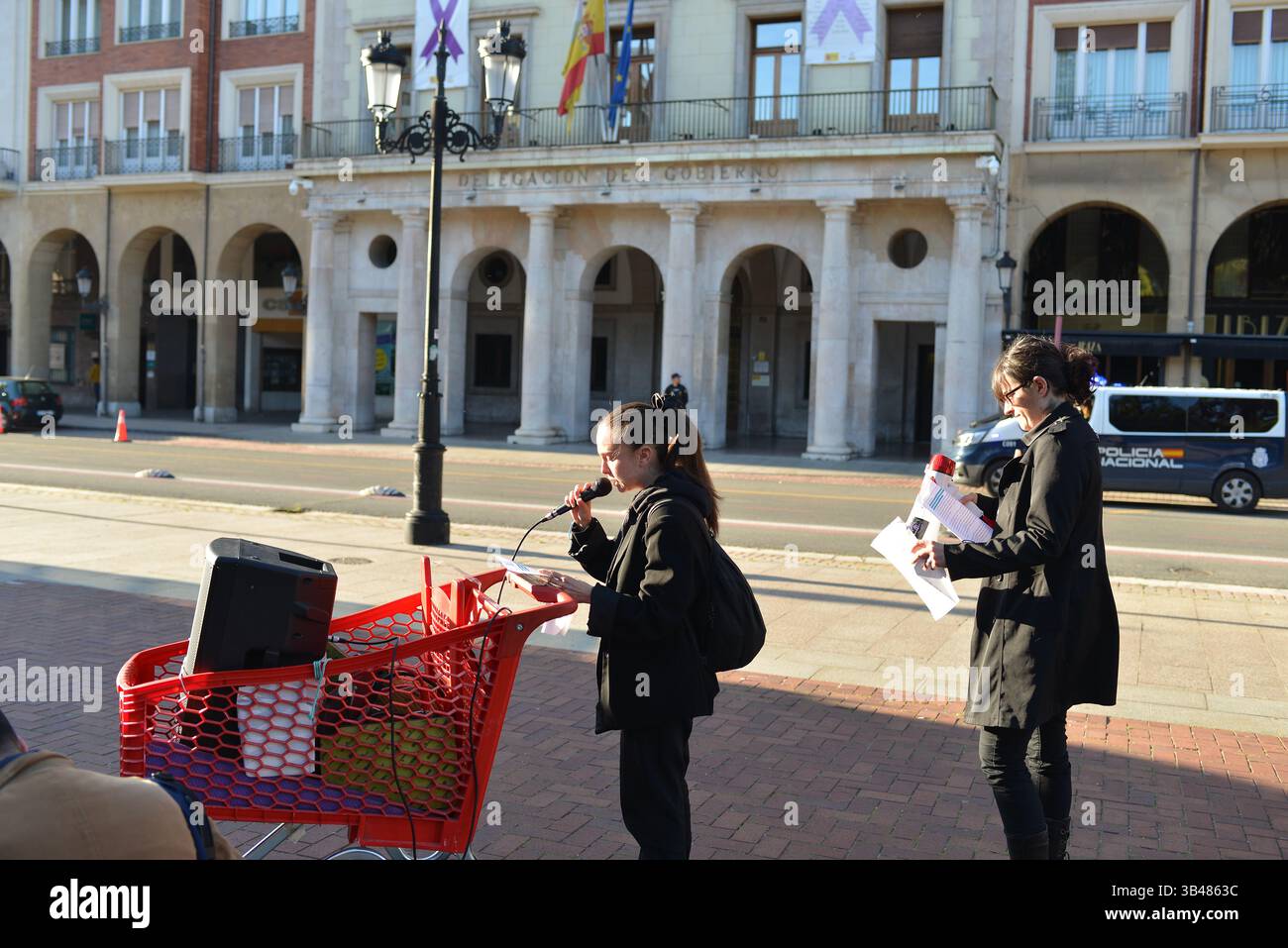 Logroño, La Rioja, Spain April 30, 2025. Hundreds of people gathered ...
