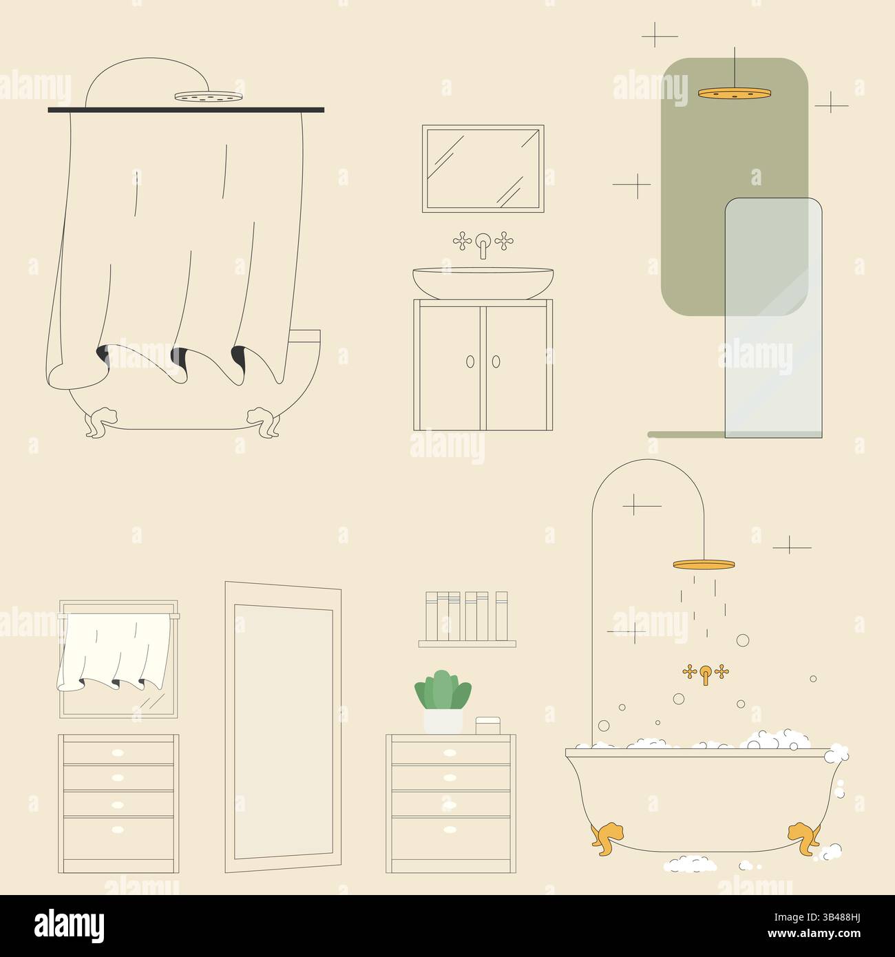 Filled tub Stock Vector Images - Alamy