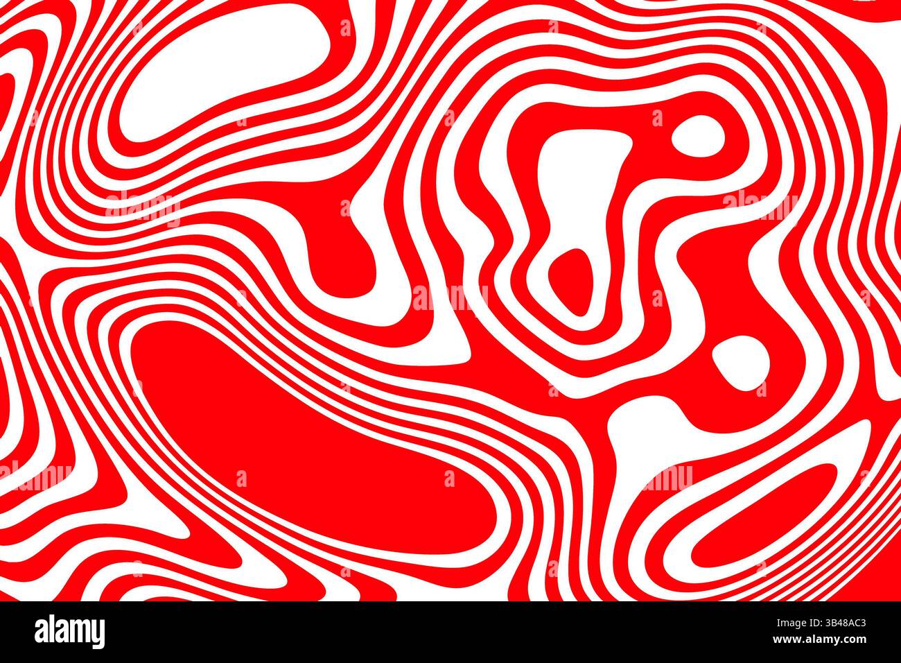 Abstract red geometric lines curved in the form of waves. Vector ...