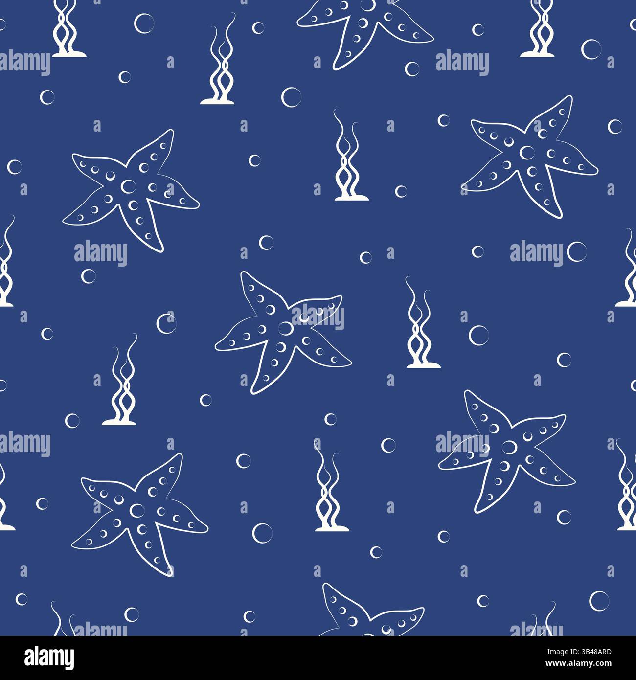 Cute ocean cartoon animals and fishes sketch pattern. Seamless pattern ...