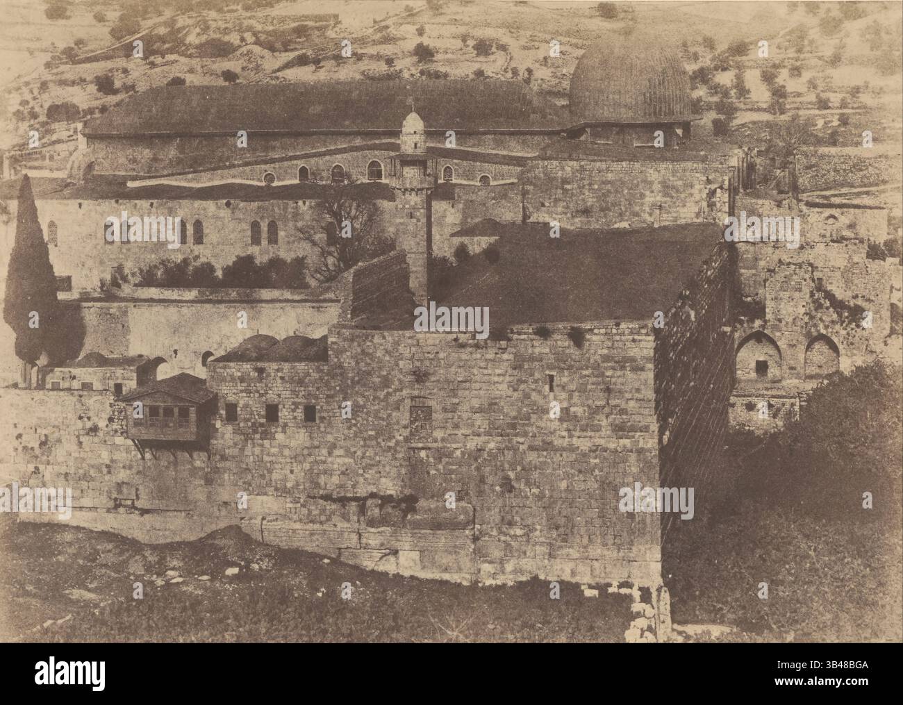 Auguste Salzmann (French - Jérusalem. Enceinte du Temple. Mosquée El ...