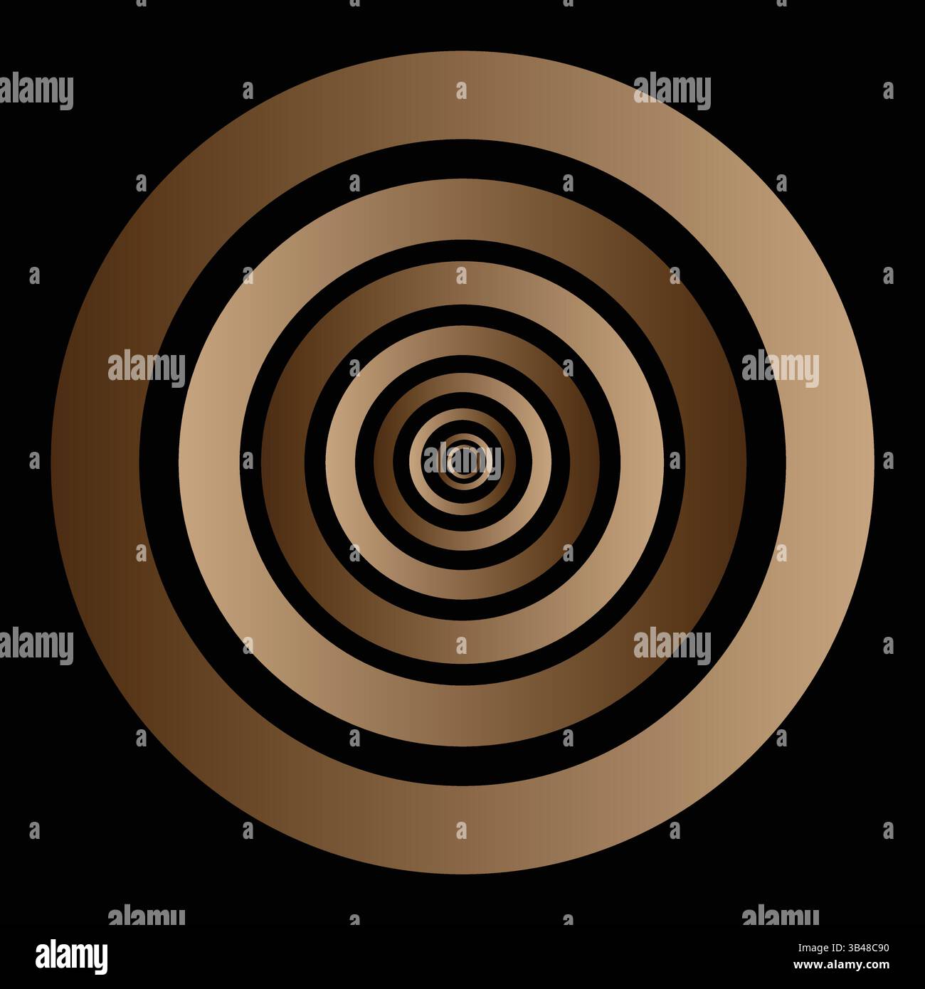 Abstract 3D brown circle layers background with luxury style isolated ...