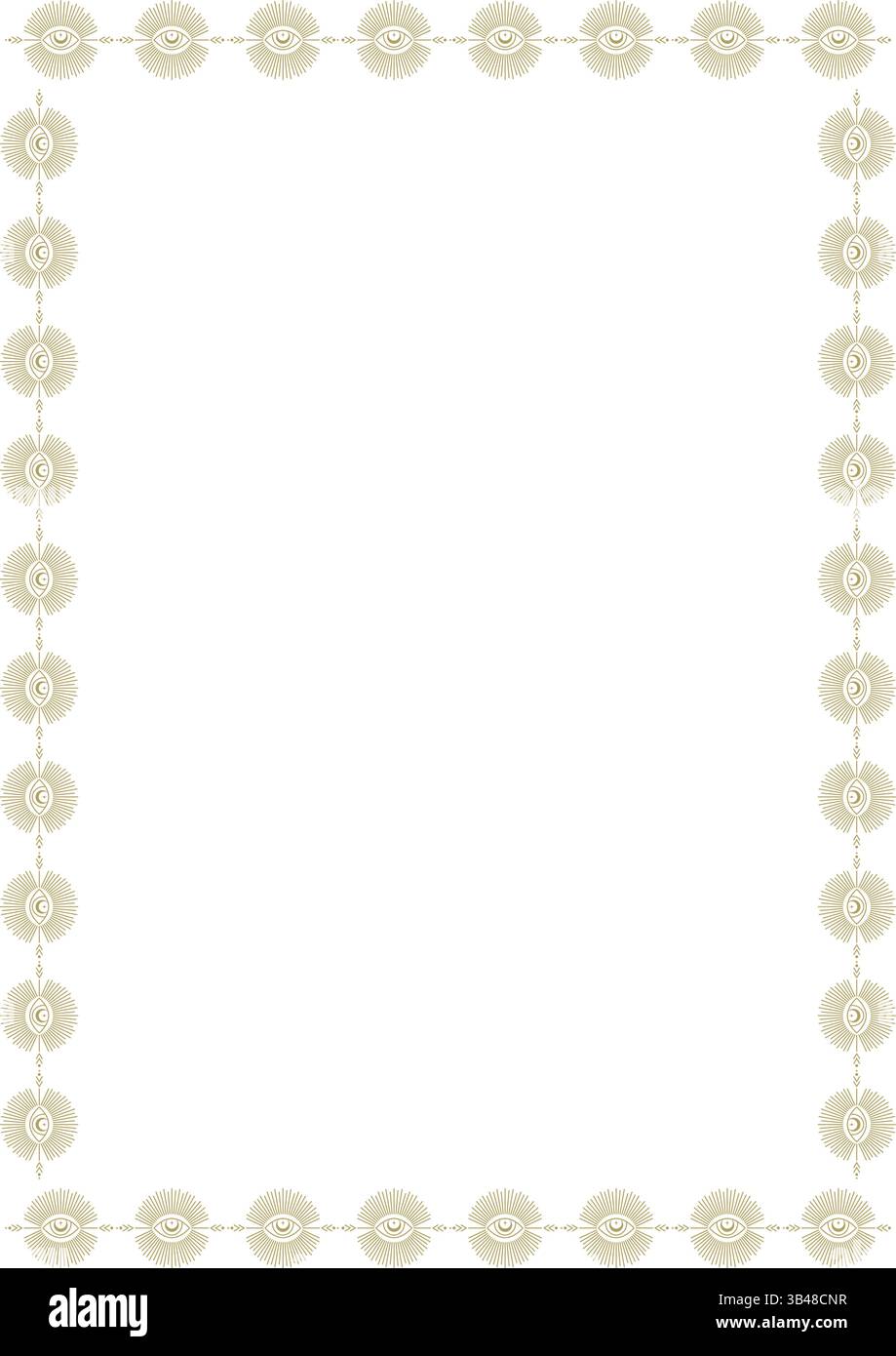 Mystic eye frame. Vector celestial prediction eye template for your ...