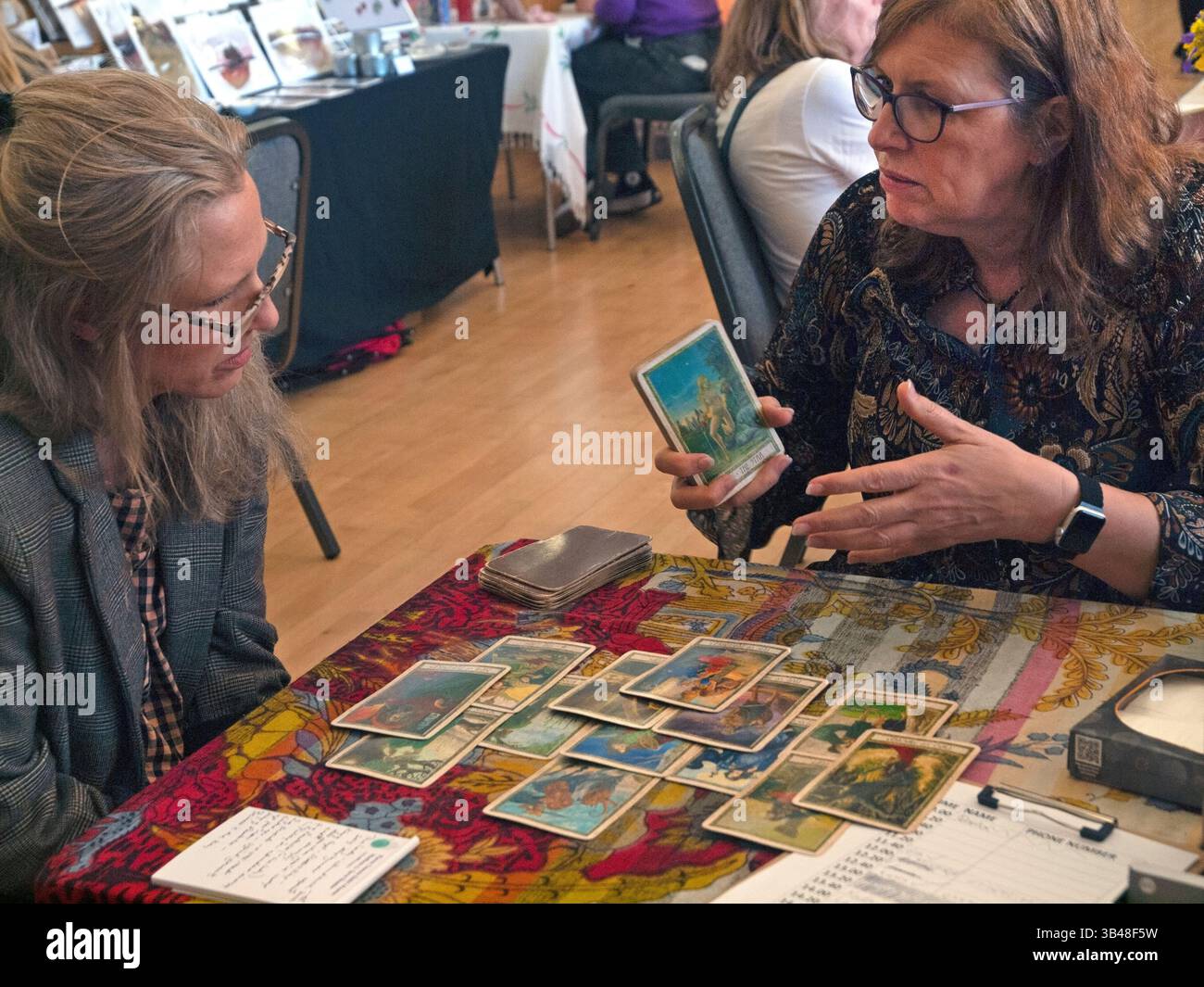 Tarot reading at the Steyning Holistic Fair 2025 Stock Photo - Alamy