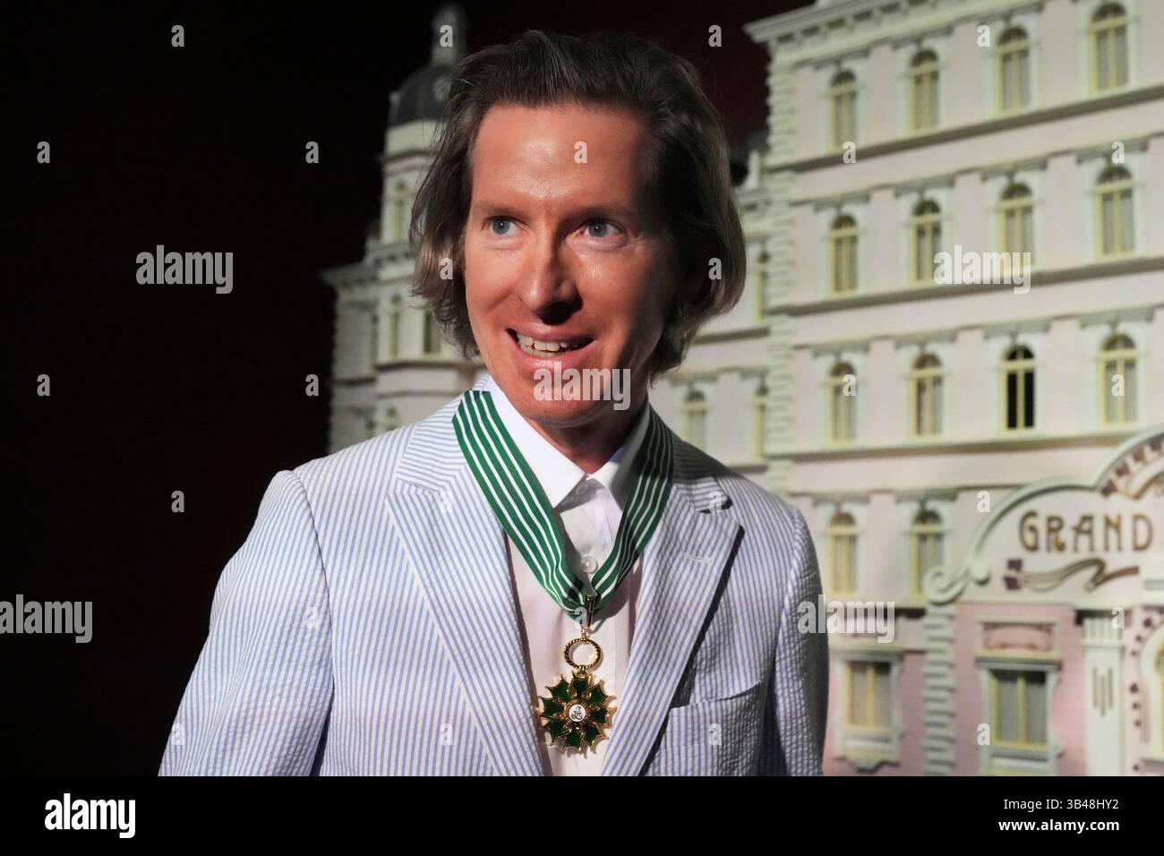 Director Wes Anderson smiles after being awarded Knight of Arts and ...