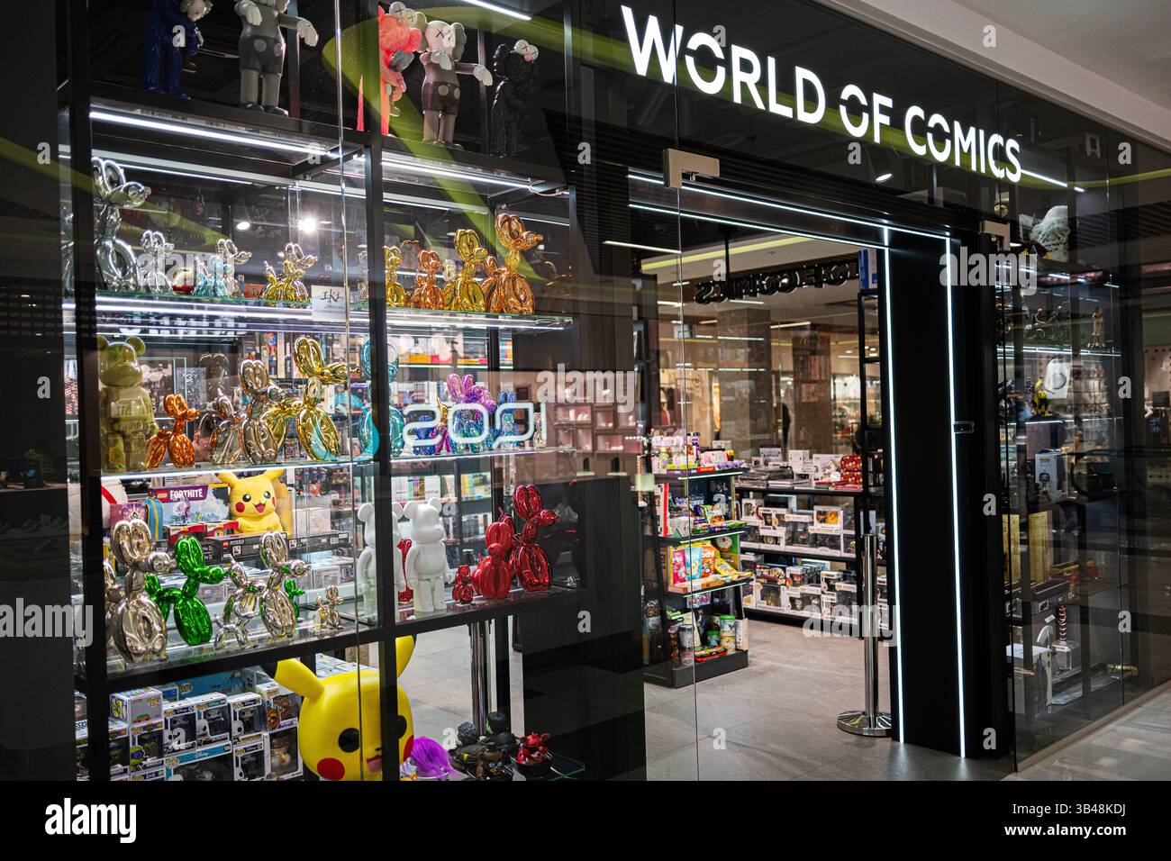 Ivano-Frankivsk, Ukraine - April 29, 2025: Comic store window with ...