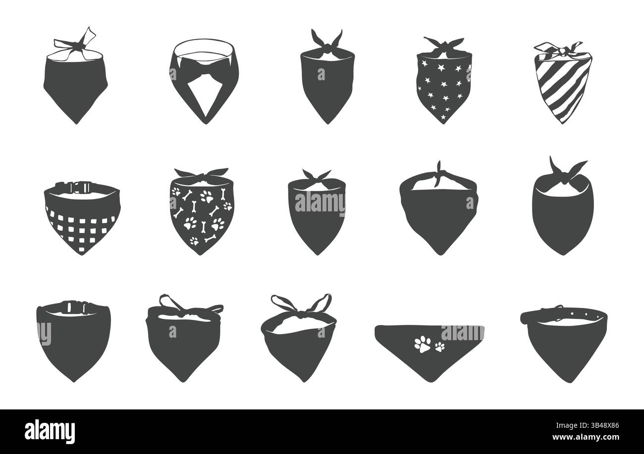 Pet bandana svg, Pet bandana silhouette, Pet bandana clipart, Dog ...
