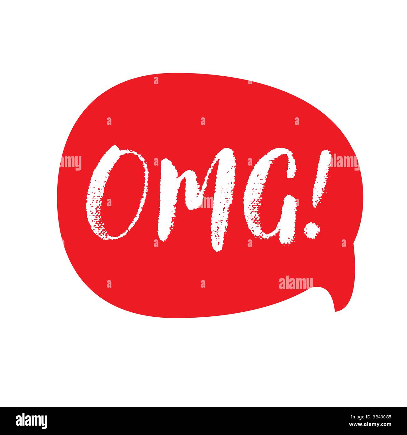 Omg message bubble red hi-res stock photography and images - Alamy