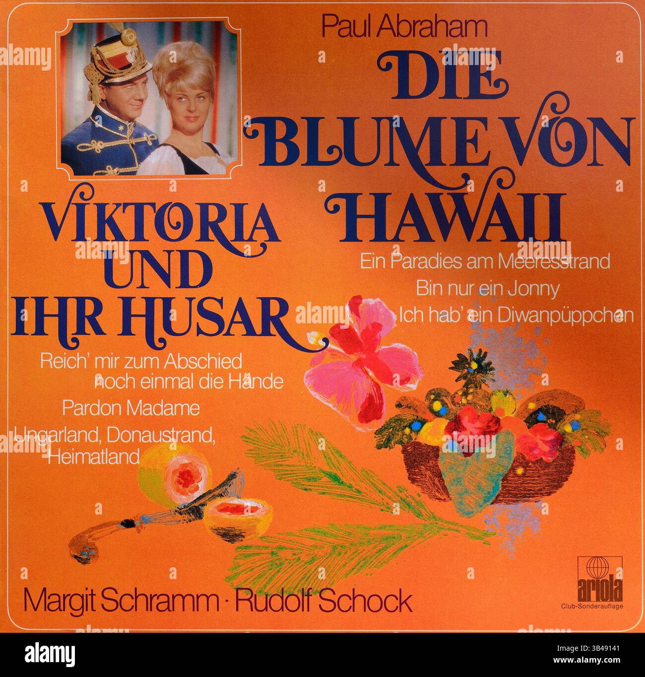 Vintage vinyl record cover, Paul Abraham, Margit Schramm, Rudolf Schock ...