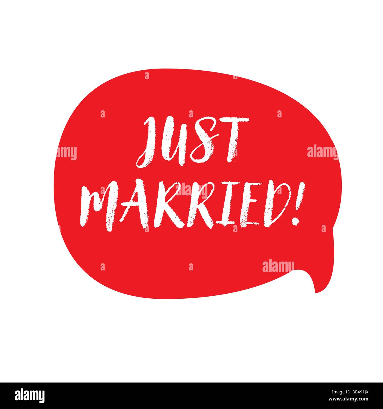 Just Married message bubble red vector Stock Vector Image & Art - Alamy