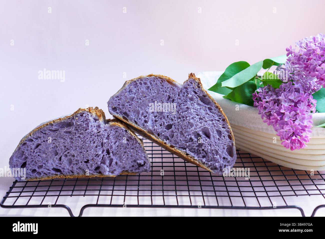 Homemade Artisan Purple Bread Sourdough Made from Purple Sweet Potato ...
