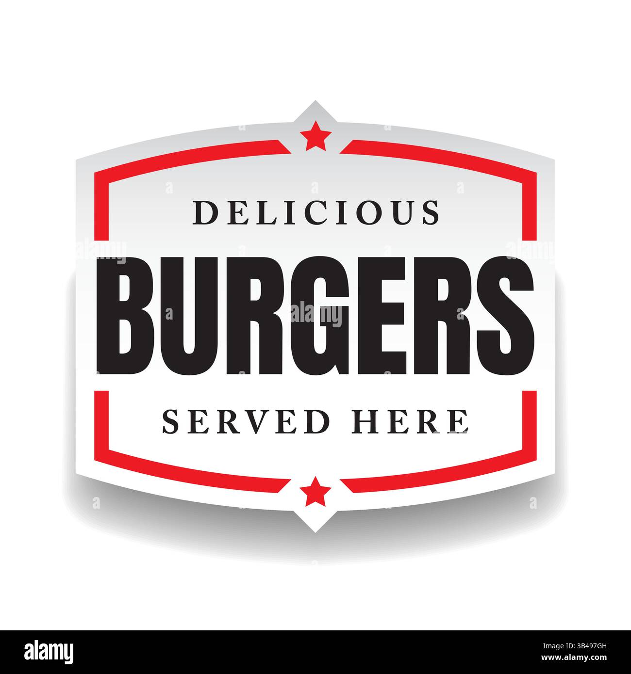 Delicious Burgers sign retro vector Stock Vector Image & Art - Alamy