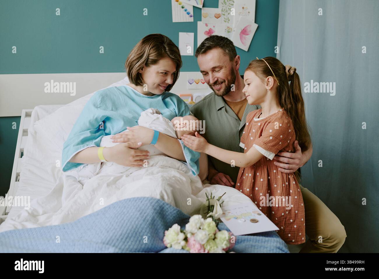 Touching moment mother gently newborn hi-res stock photography and ...