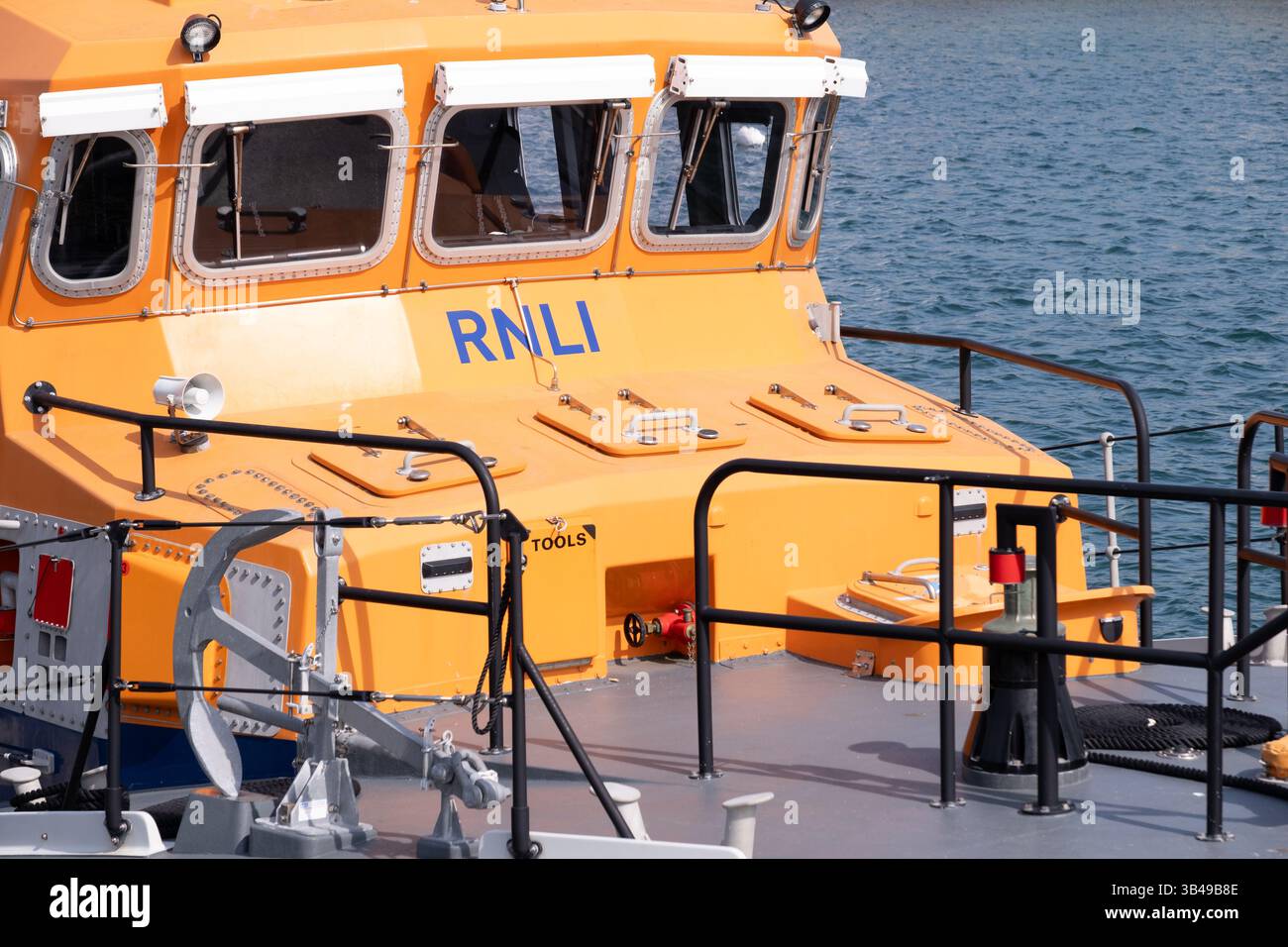 Portrush, Northern Ireland - April 29th, 2025: closeup view of bow and ...