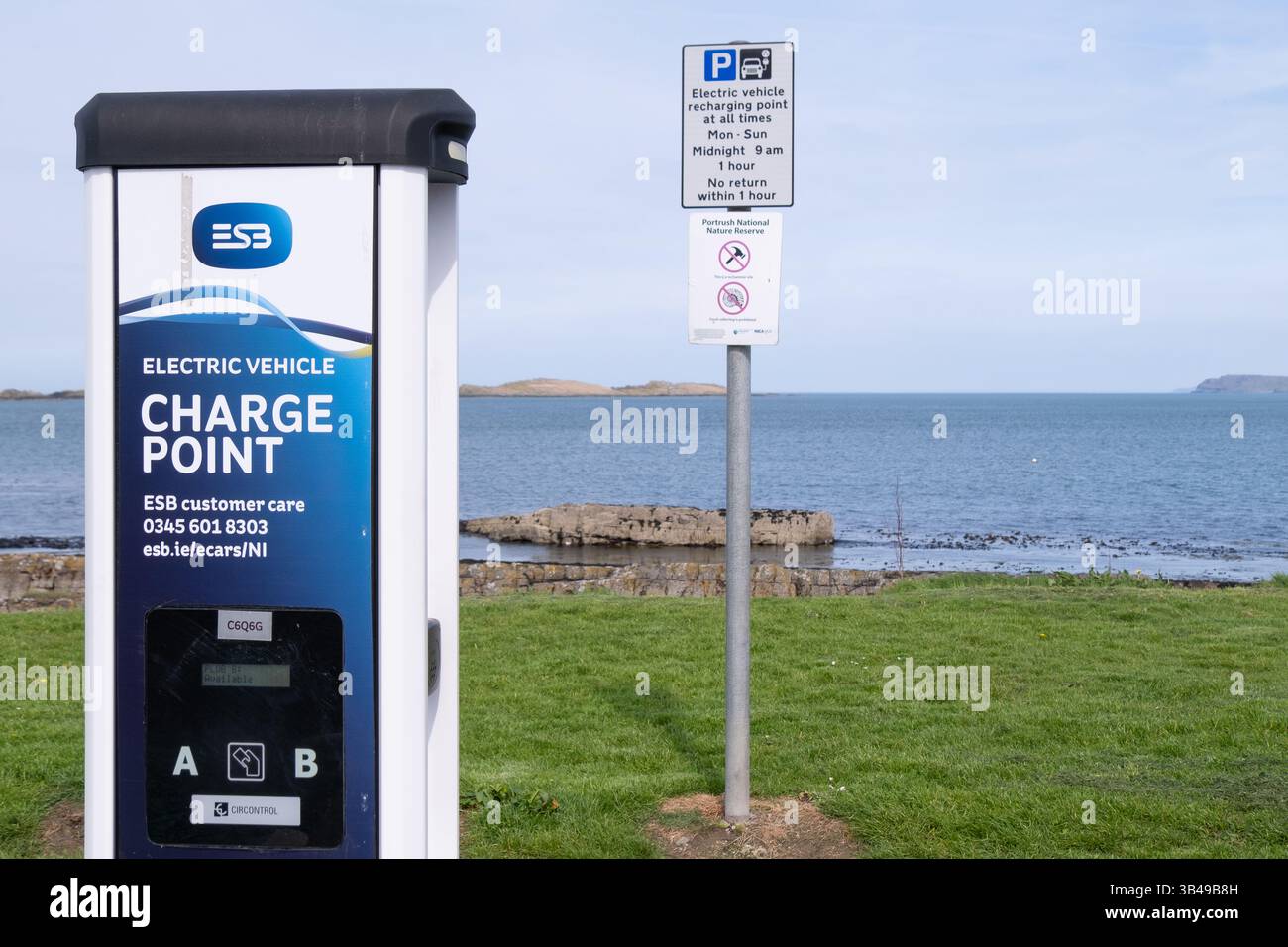 Portrush, Northern Ireland - April 29th, 2025: ESB Electric Vehicle ...