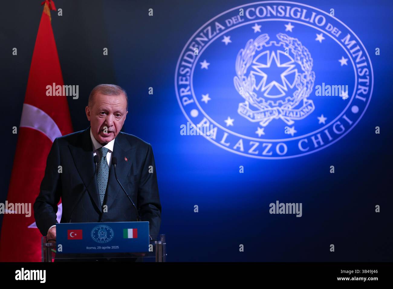 Turkish President Recep Tayyip Erdogan seen at Villa Pamphili, venue of ...