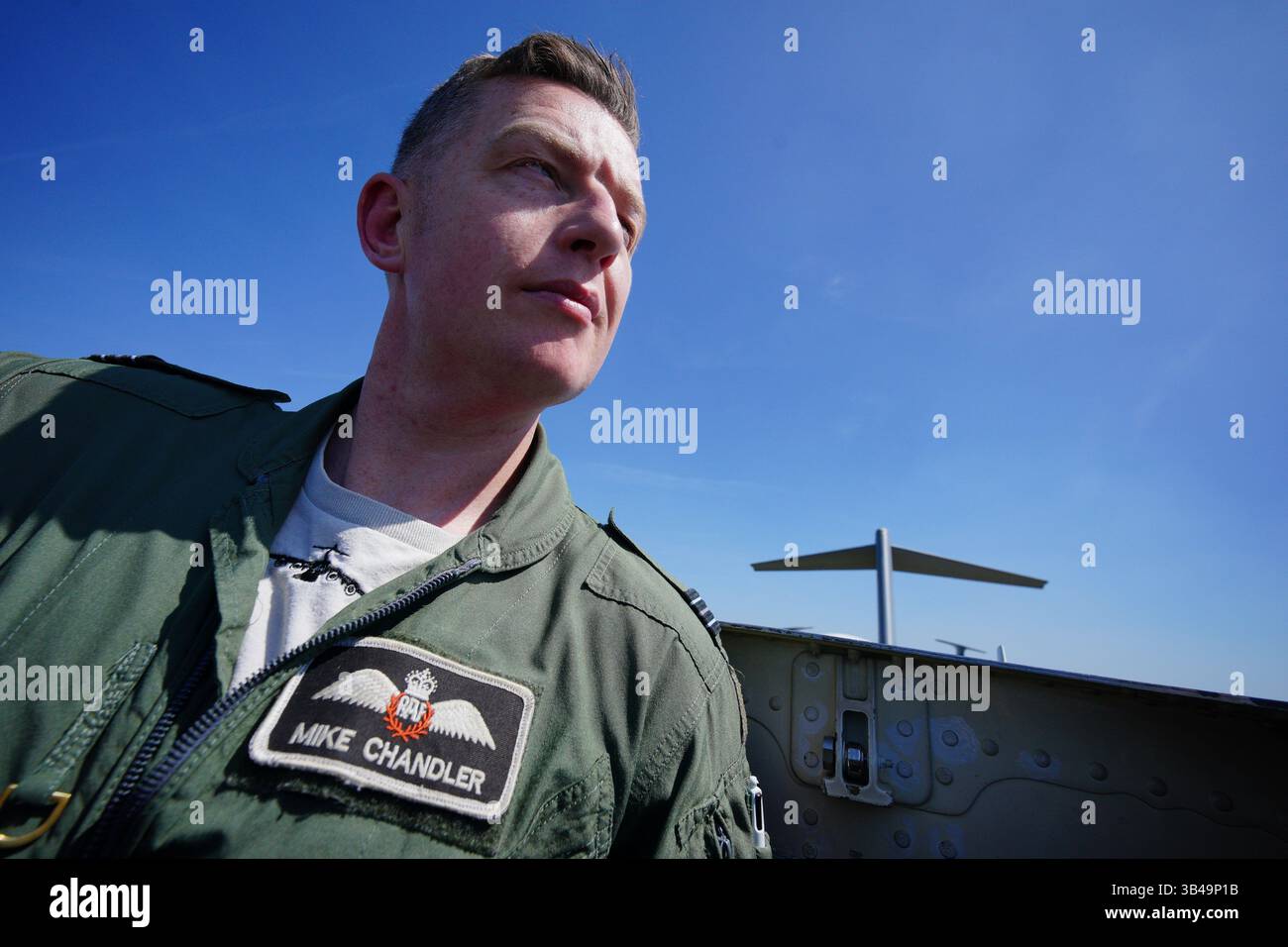 RAF Flight Lieutenant Mike Chandler, who is due to fly a Boeing C-17 ...