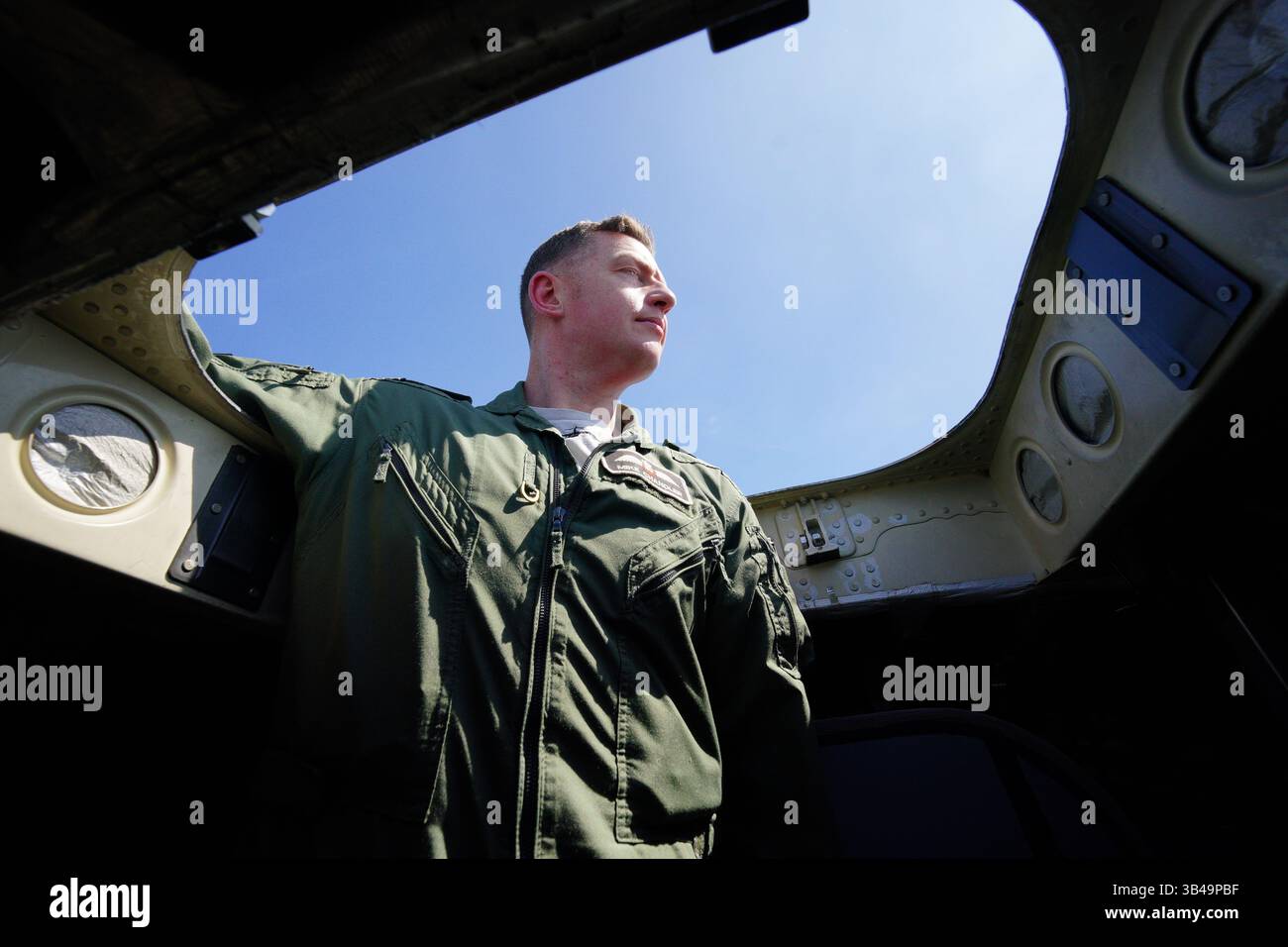 RAF Flight Lieutenant Mike Chandler, who is due to fly a Boeing C-17 ...