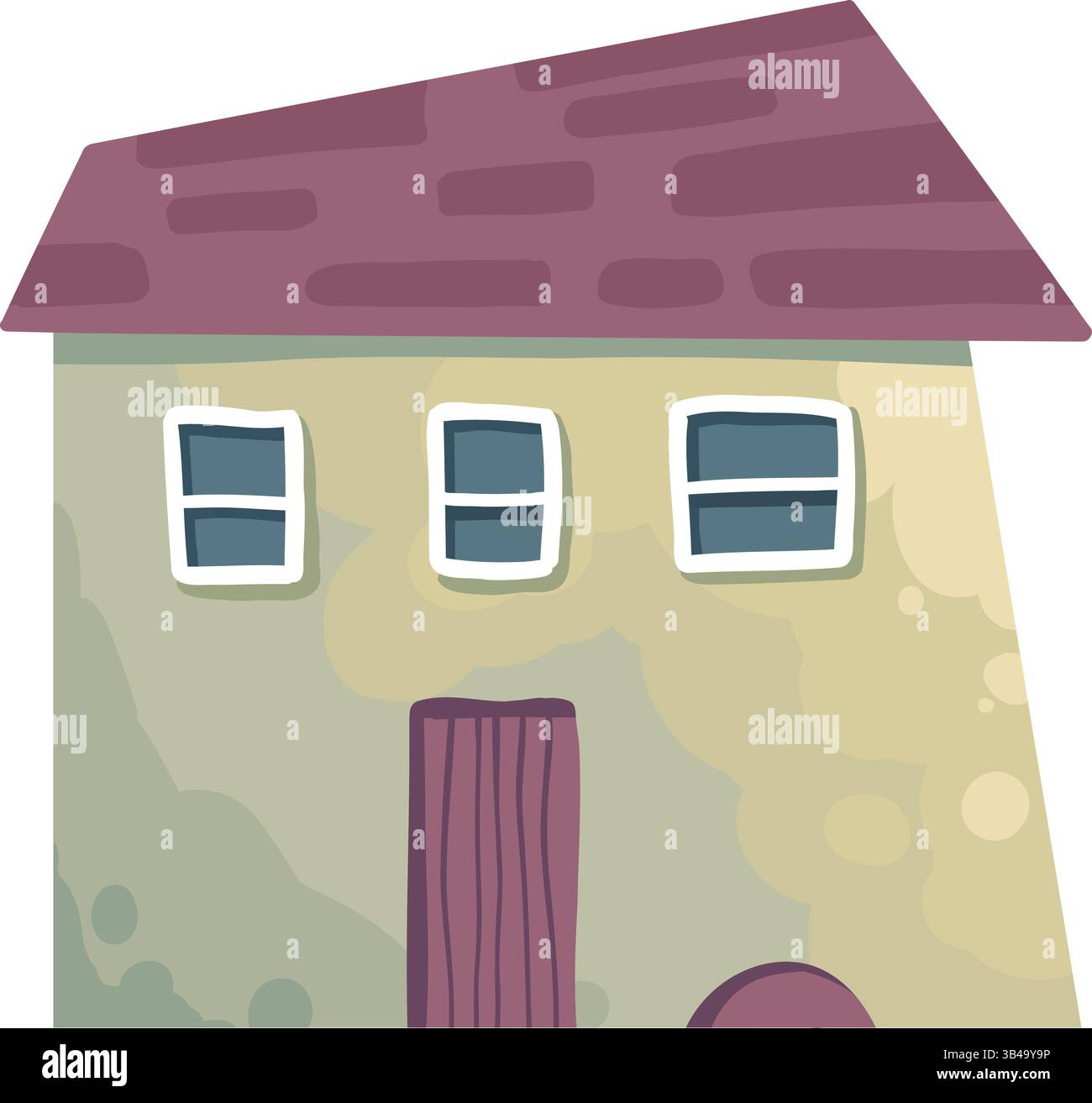 Cute tiny house. Cartoon small town houses, minimalism city buildings ...