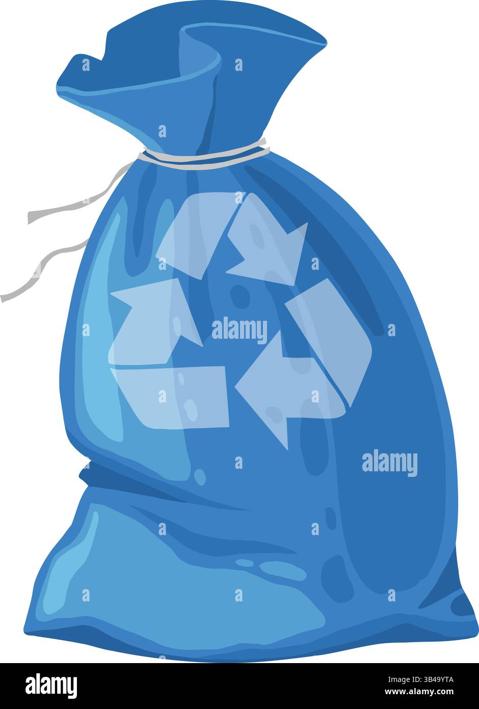 Realistic separate trash. 3D plastic sack waste bag for util kitchen ...