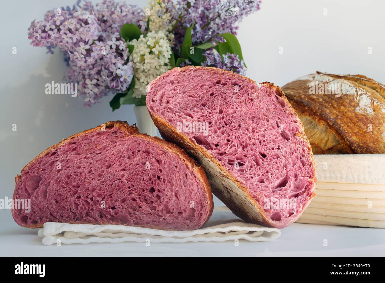Homemade Artisan Purple Bread Sourdough Made from Purple Sweet Potato ...