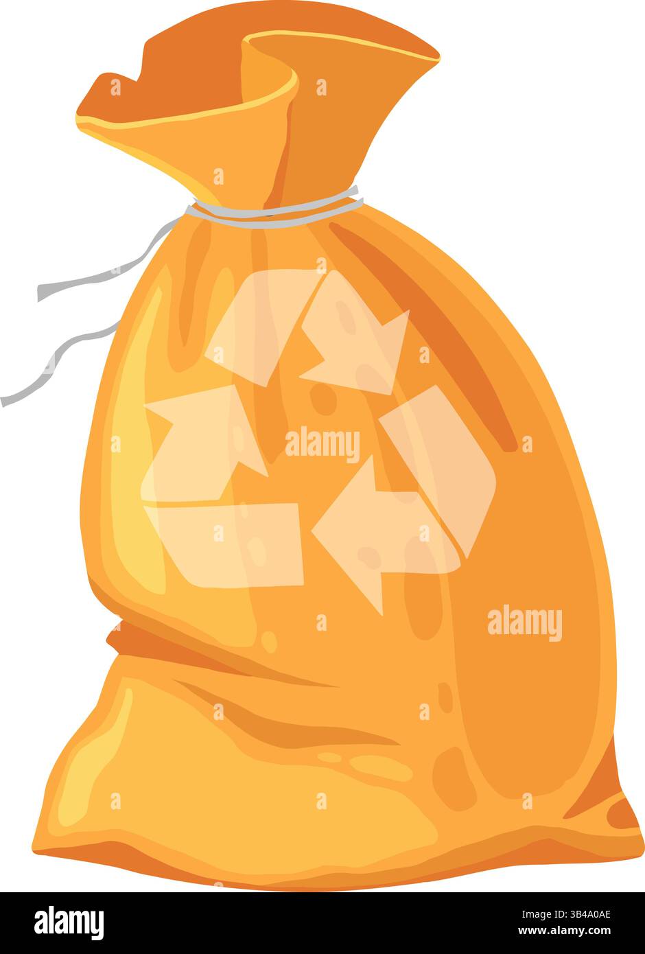 Realistic separate trash. 3D plastic sack waste bag for util kitchen ...