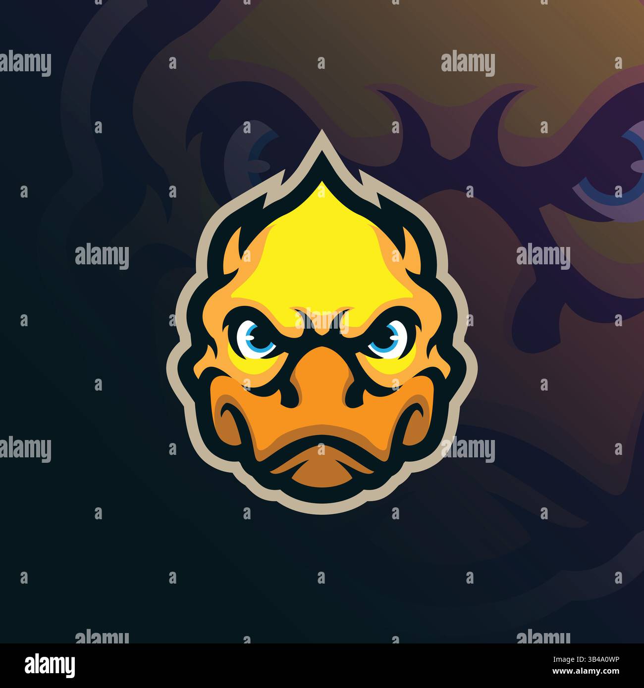 Duck mascot logo design vector with modern illustration concept style ...